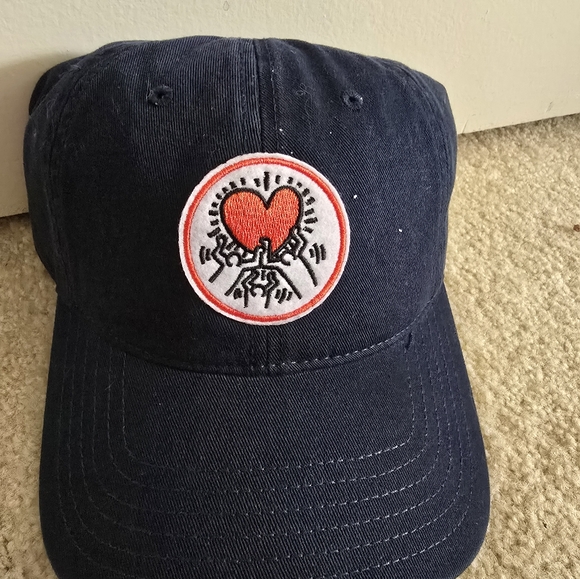 MAD Engine | Accessories | Keith Haring Mad Engine Navy Cap With Heart ...